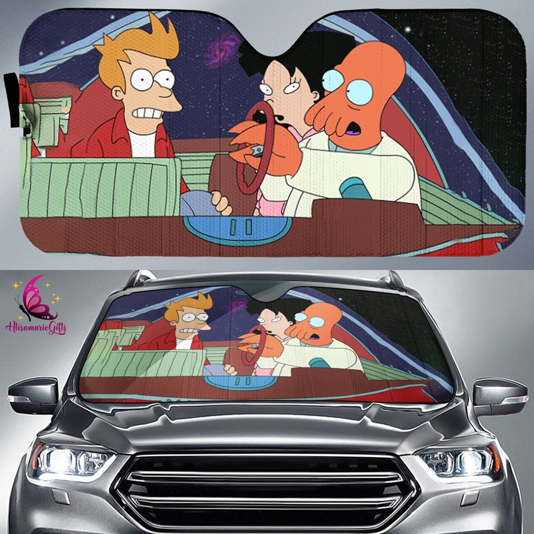 Futurama Philip J Fry Car Sunshade | Futurama Cartoon Gift | Philip J ...