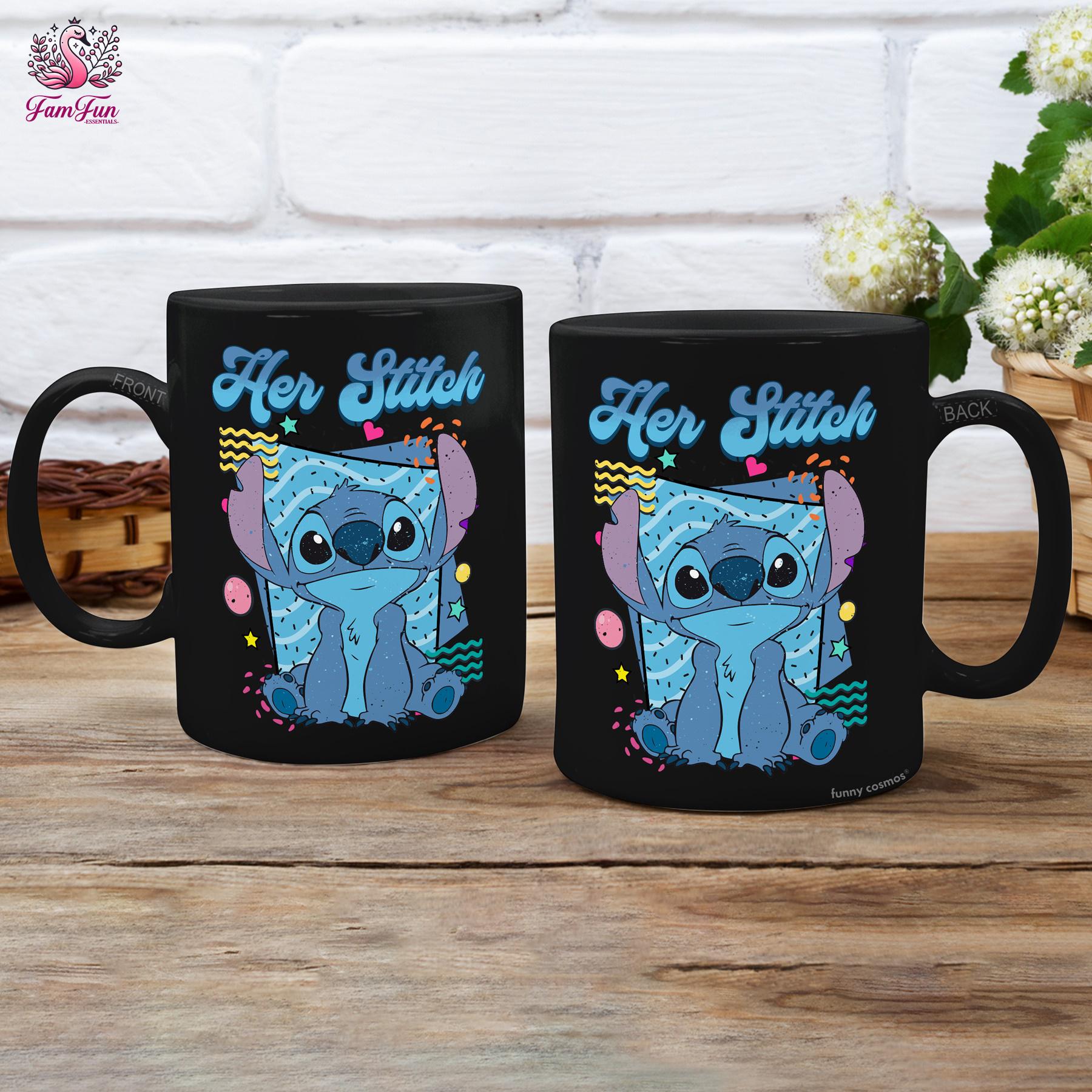 Angel and Stitch Valentine Mug, Her Stitch His Angel Mug, Disneyland ...