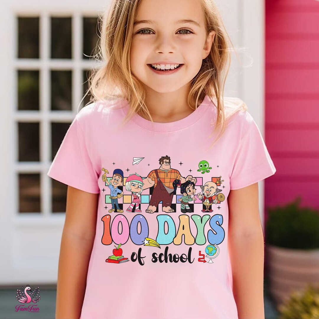 Wreck It Ralph 100 Days of School Shirt Wreck It Ralph Characters Shirt ...