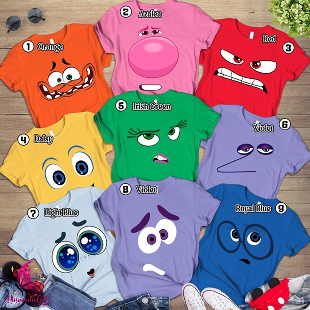 Inside Out Characters Costume, Inside Out 2 Shirt, Inside Out Group ...