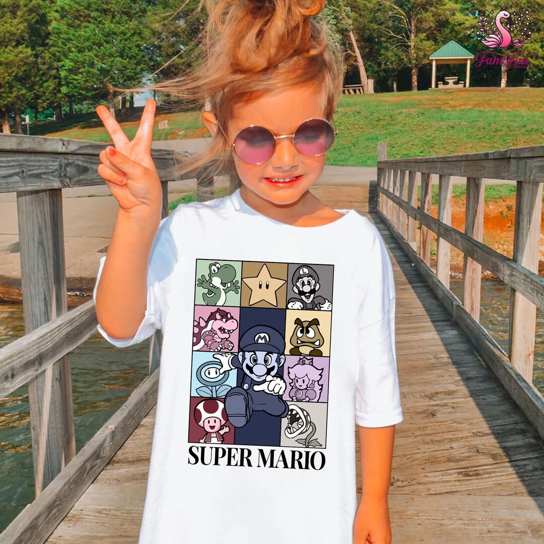 Super Mario Eras Style Shirt, Super Mario Character Faces, Mario and ...