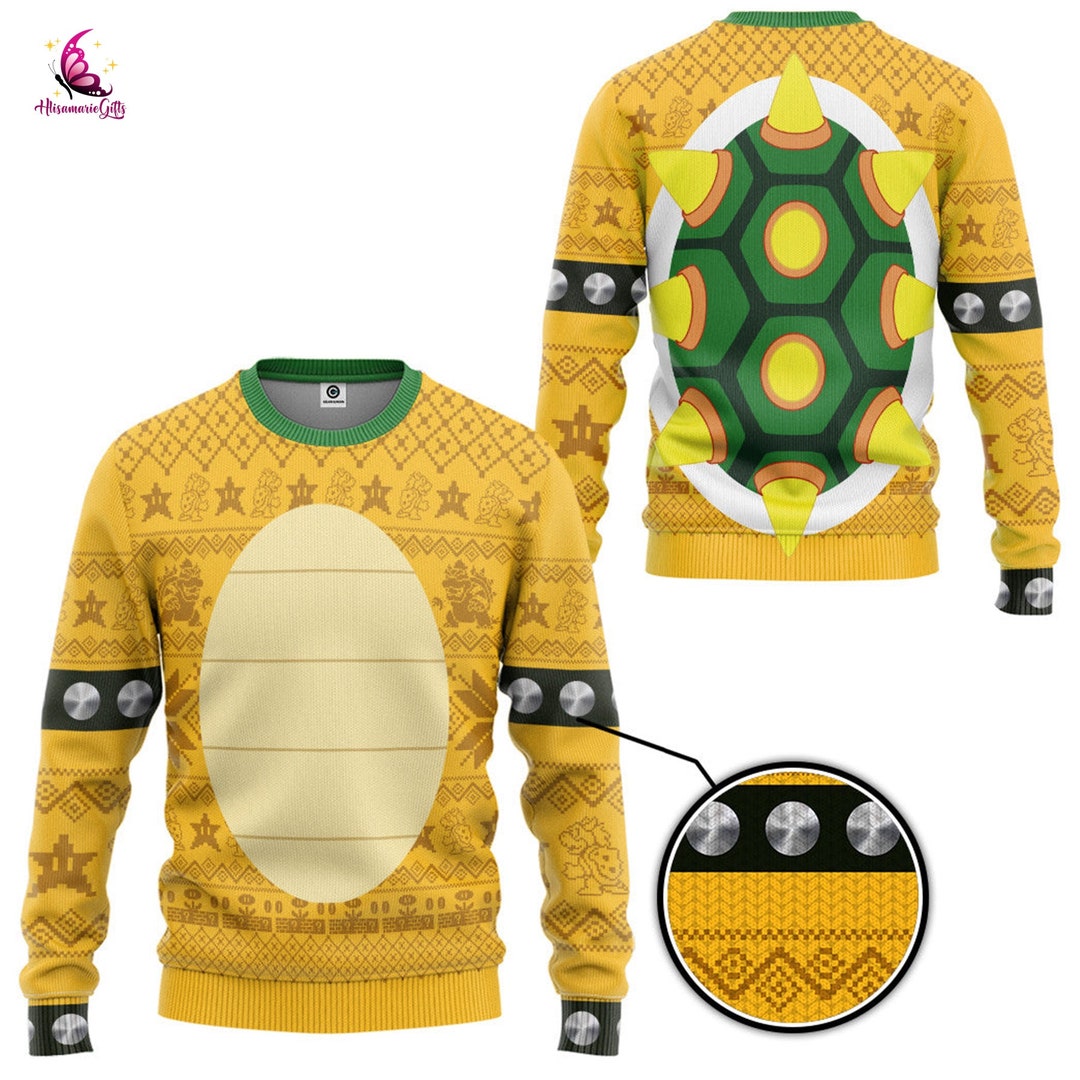 Mario Bowser Christmas Sweater | Bowser Costume Shirt | Super Mario ...