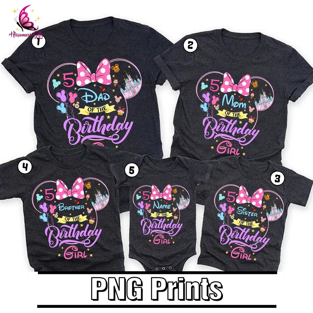 Custom Minnie Mouse Birthday Girl Png | Birthday Girl Sublimation ...