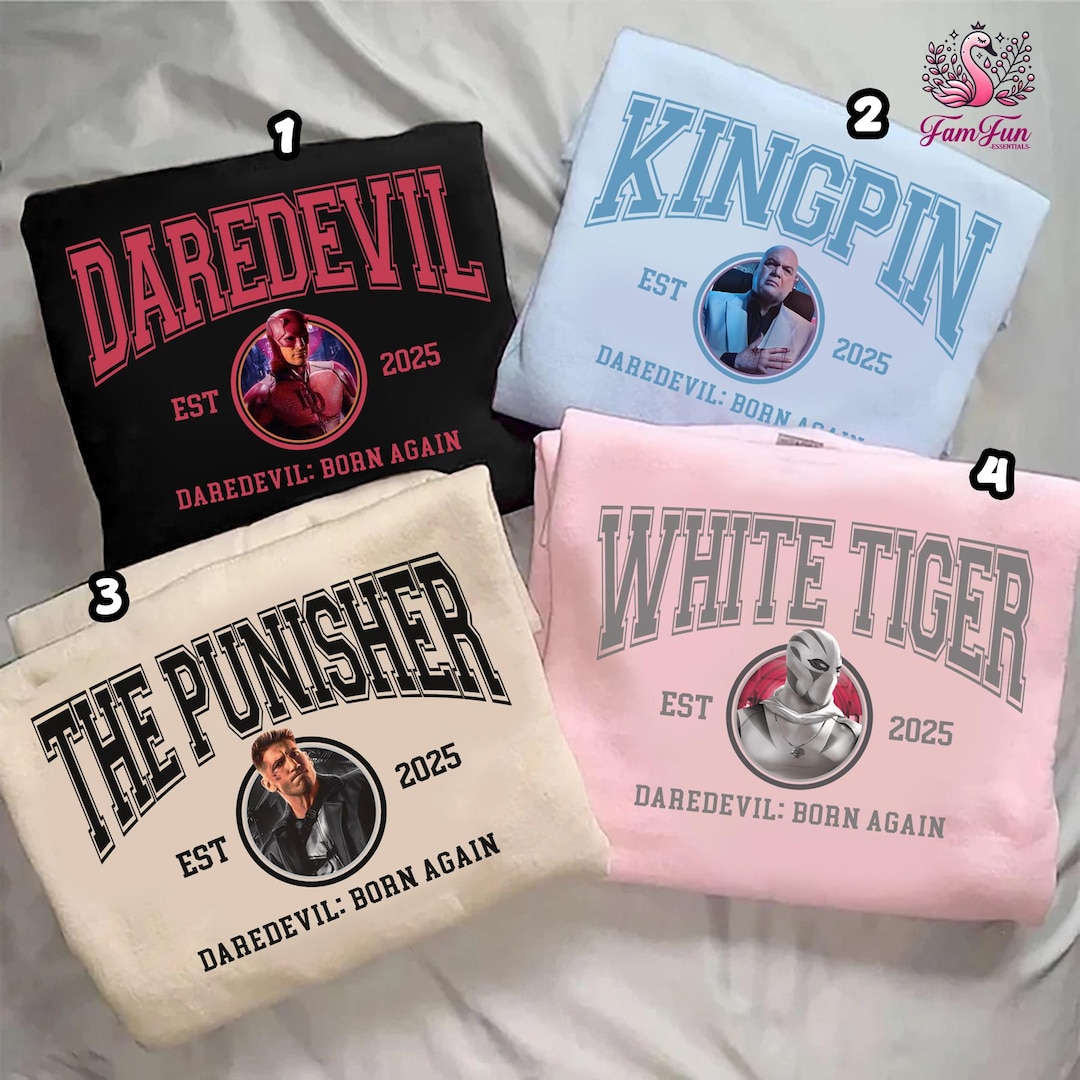 Daredevil Born Again Characters Shirt, Daredevil Born Again T-shirt ...