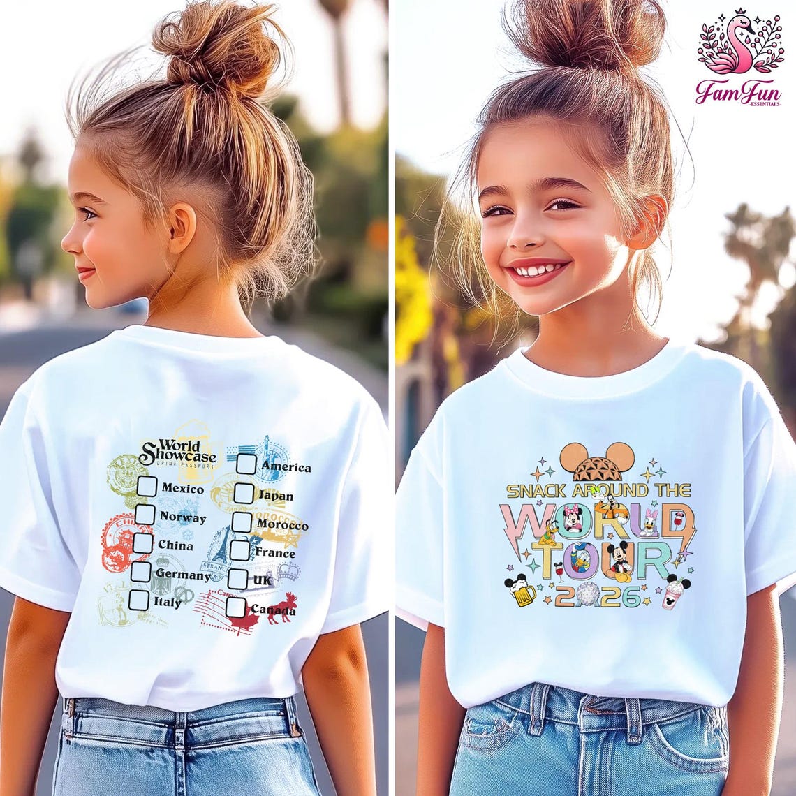 Snack Around the World Tour Shirt, Epcot World Showcase, Epcot Comfort ...