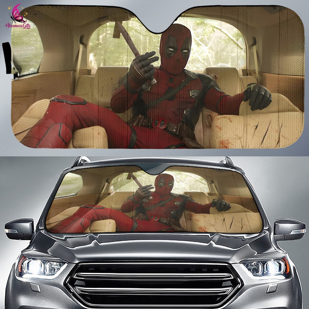 Deadpool Car Sunshade | Wolverine and Deadpool Car Sun Shade | Deadpool ...