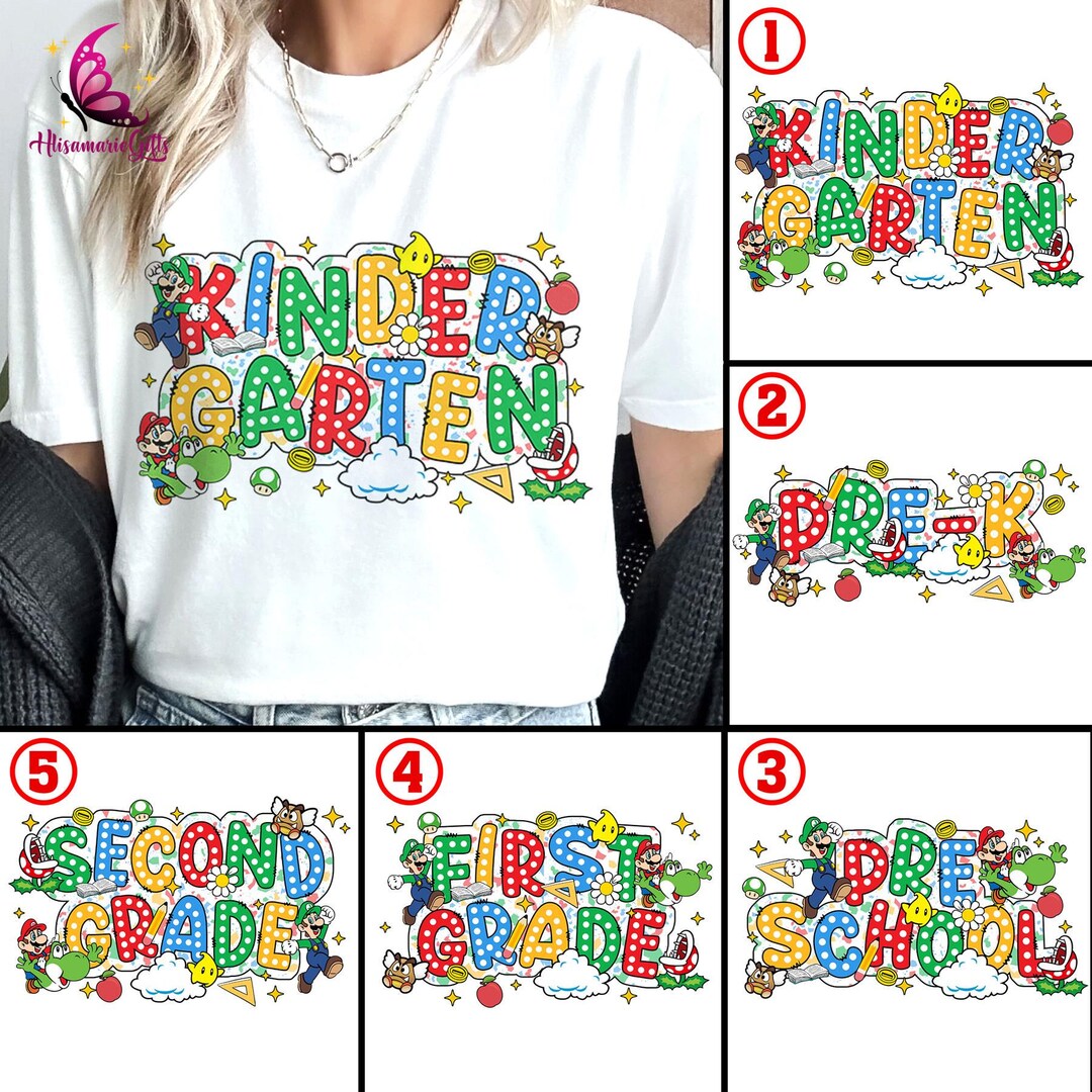 Super Mario Back to School Shirt, Super Mario Shirt, Mario Bros Shirt ...