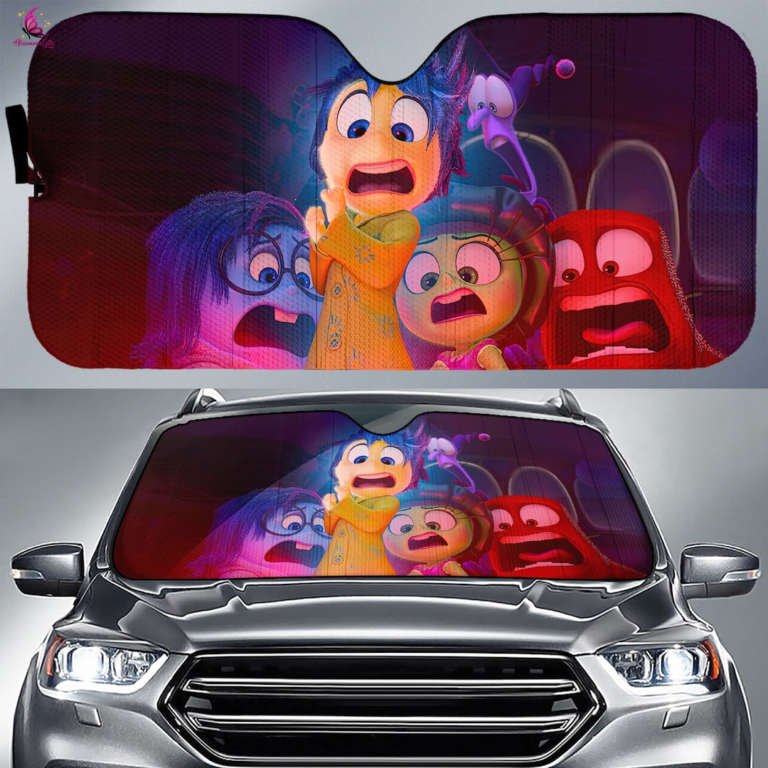 Inside Out 2 Cars Sun Shade, Inside Out Emotions Cars Windshield ...