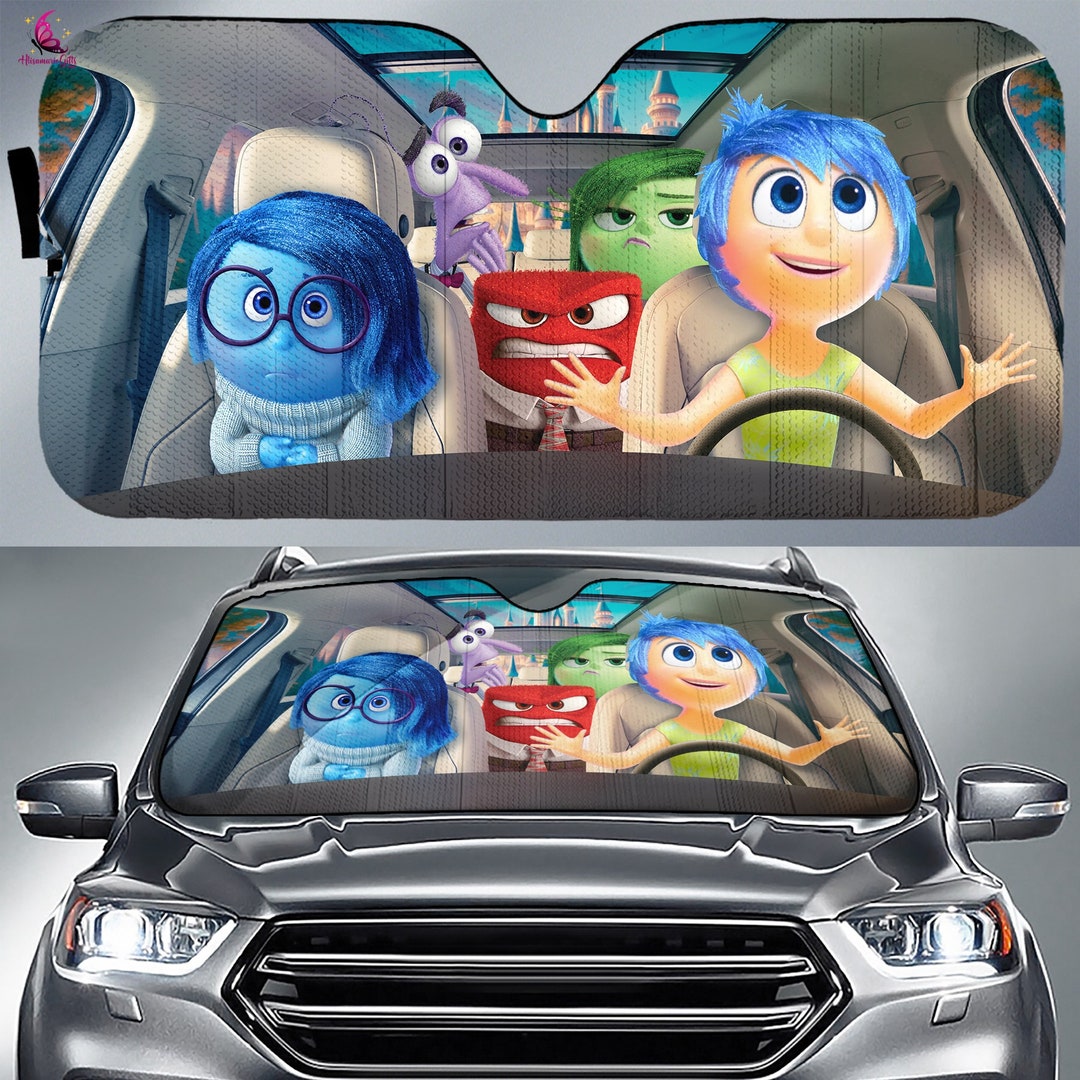 Inside Out 2 Cars Sunshade, Inside Out Characters Cars Windshield ...