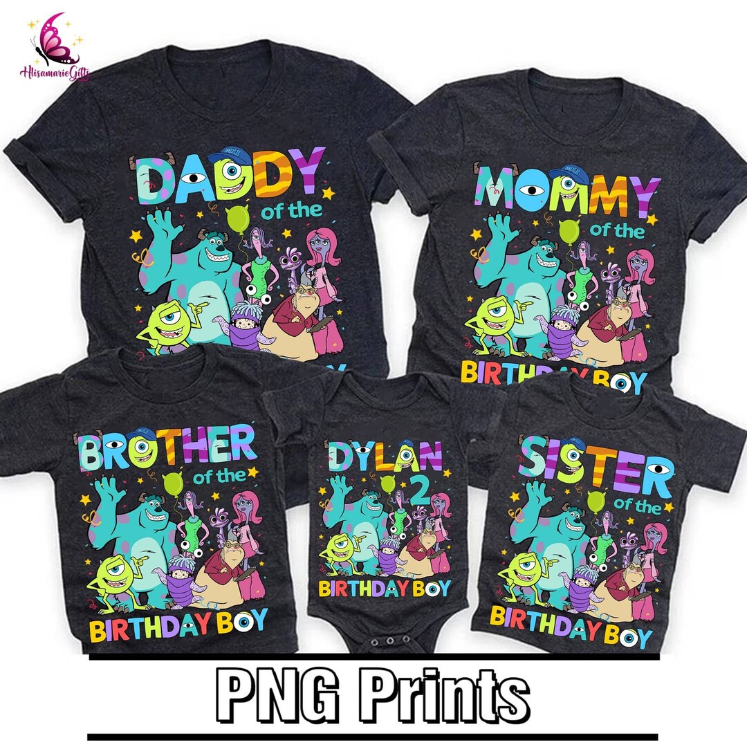 Personalized Birthday Boy Monsters Inc Shirt Download, Monsters Inc Png ...