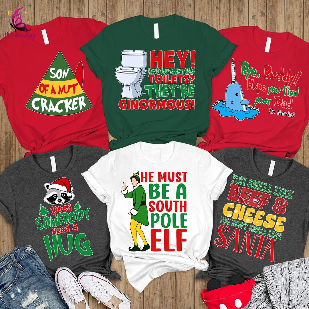 Elf Movie Shirts, Funny Elf Quotes T-shirt, Elf Movie Quote Shirts ...