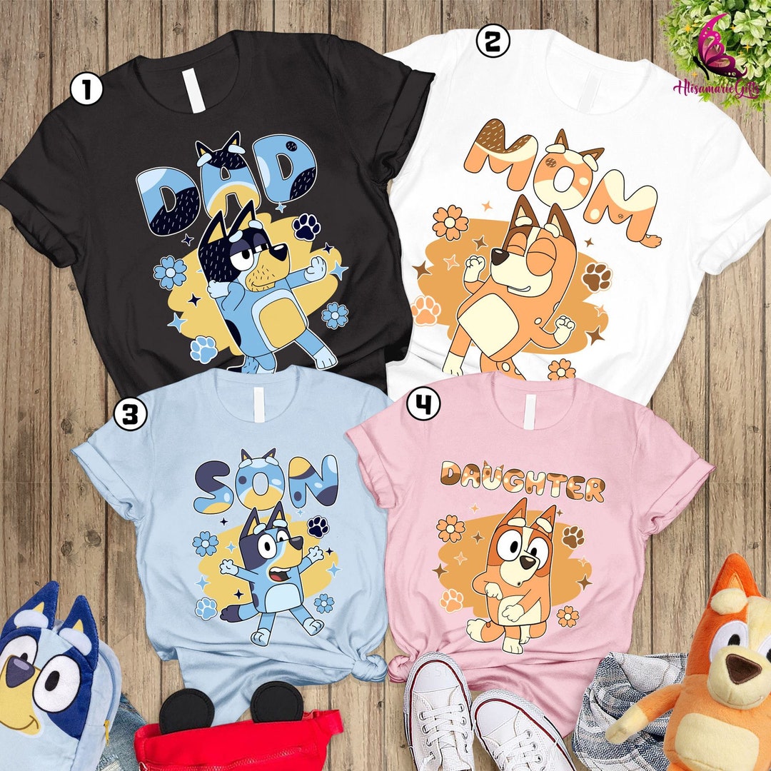 Bluey Characters Shirt Bluey Shirt Bluey Family Shirt Bluey Toddler ...