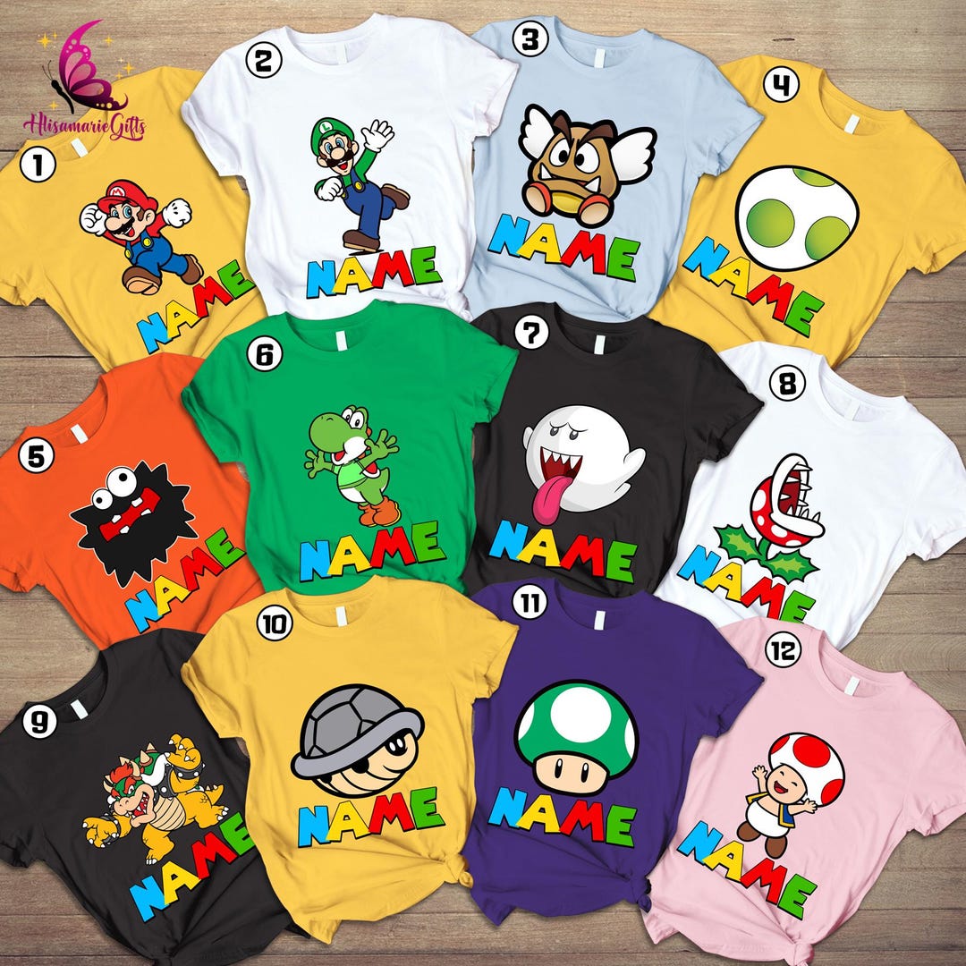 Mario Friends Matching Shirt | Super Mario Group Shirt | Super Mario ...