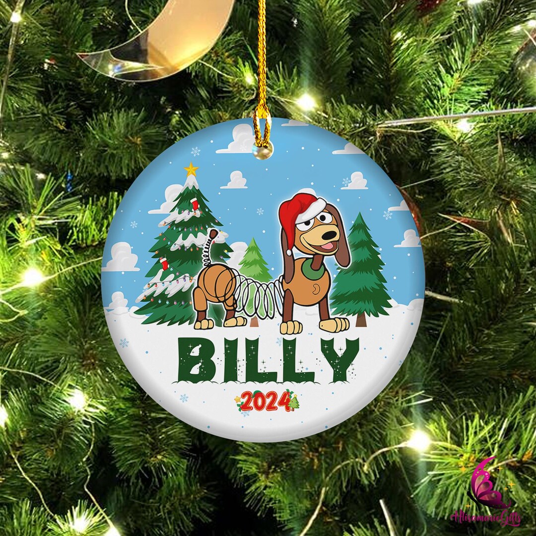 Personalized Slinky Dog Christmas Ornament, Slinky Ornaments, Xmas ...
