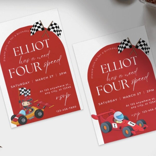 Need for Speed Birthday Invitation - Etsy UK