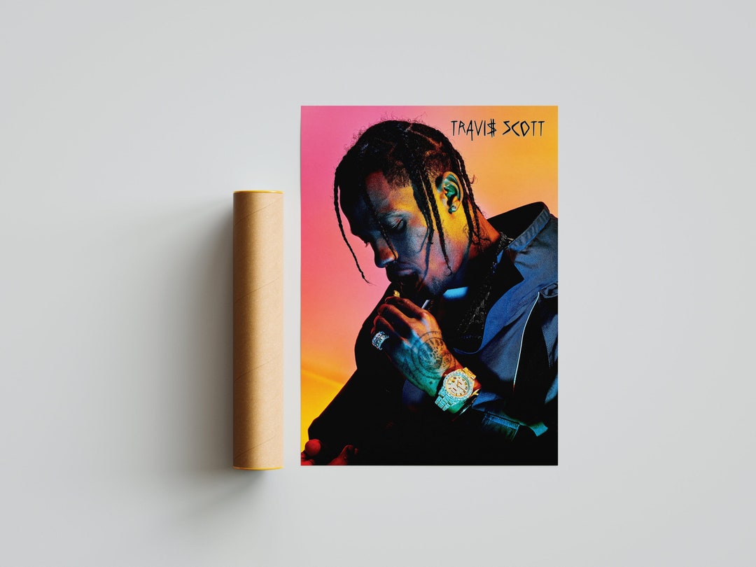 Travis Scott Signature Fan Poster Stylish Decor for Bedroom, Living ...