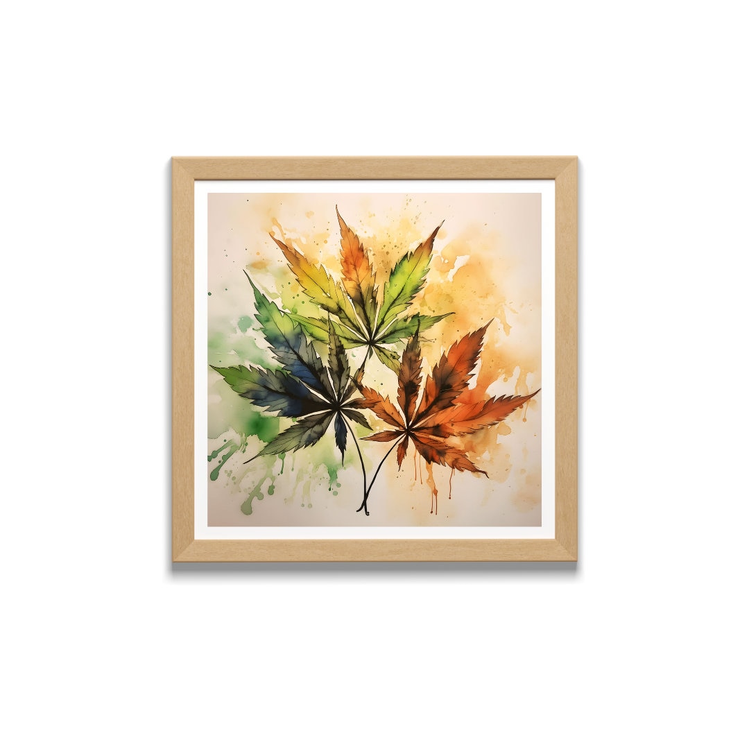 Marijuana Leaves Rainbow Splash Trio - Etsy