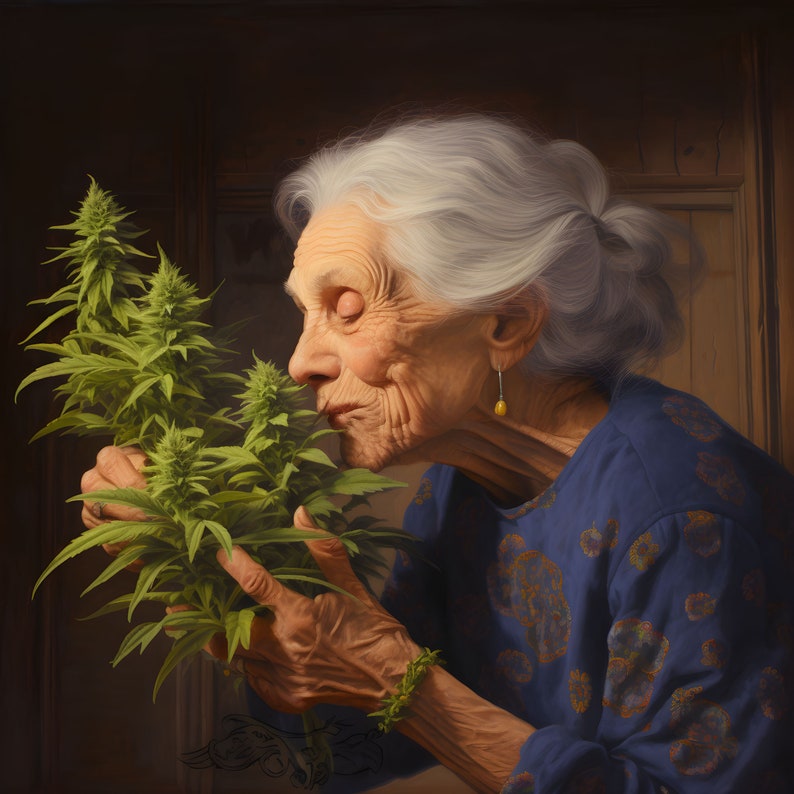 Grandma & Marijuana Plant 2 - Etsy