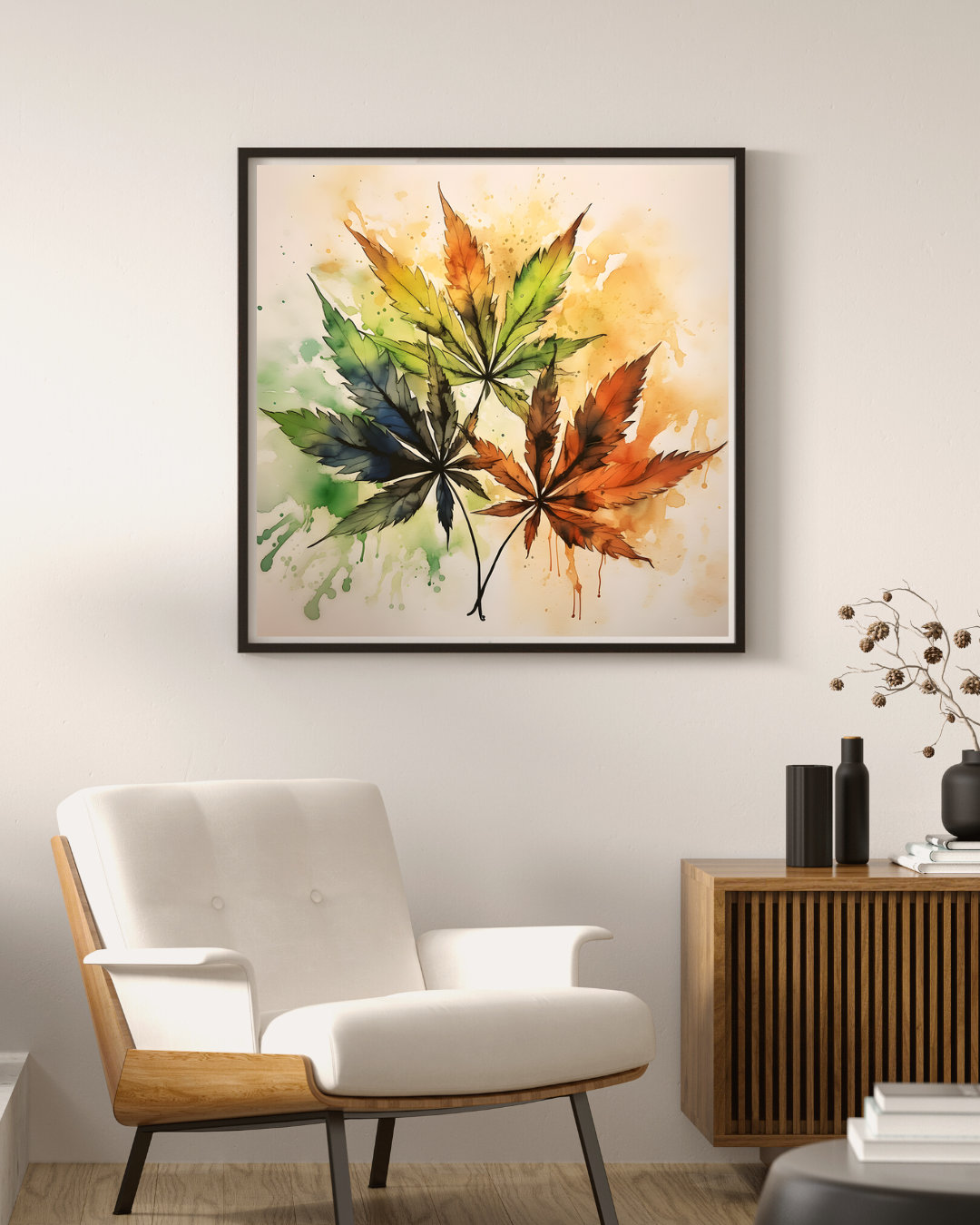 Marijuana Leaves Rainbow Splash Trio - Etsy