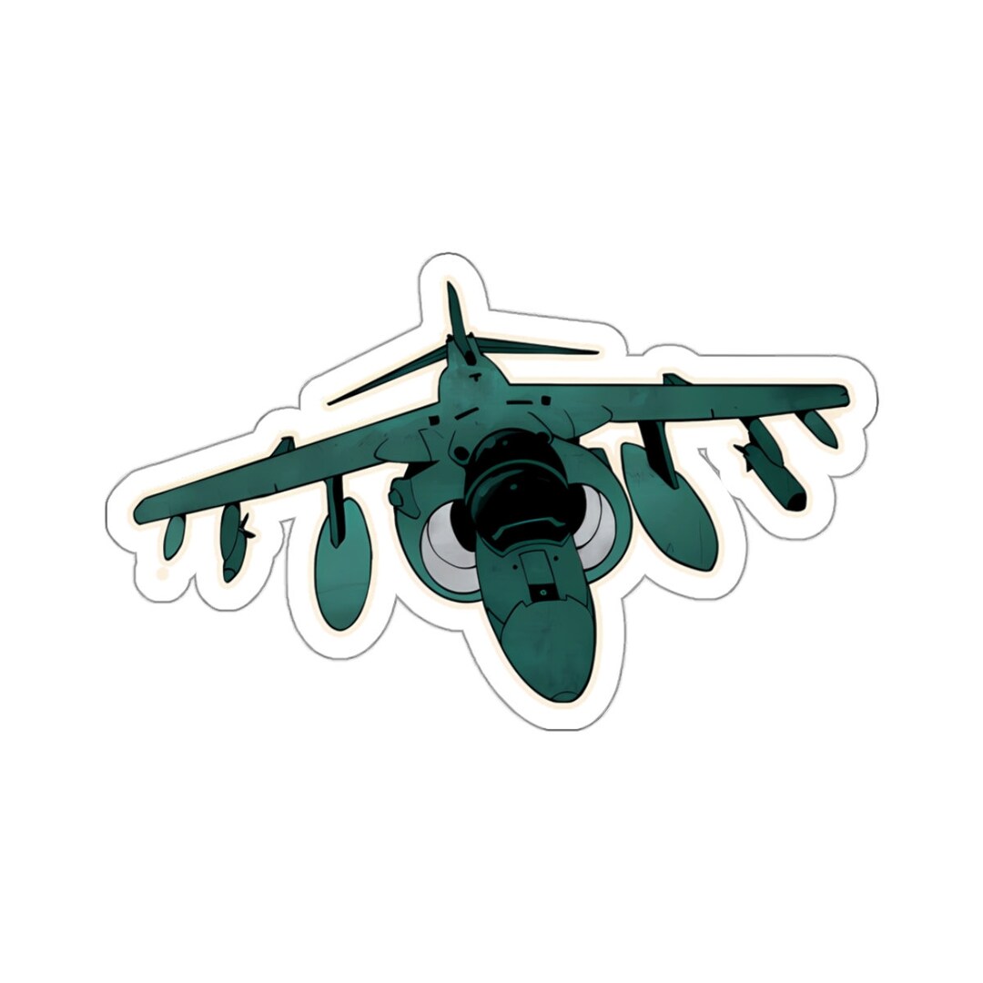 AV-8B Harrier VTOL Aircraft Sticker for Aviation Fans, Military ...