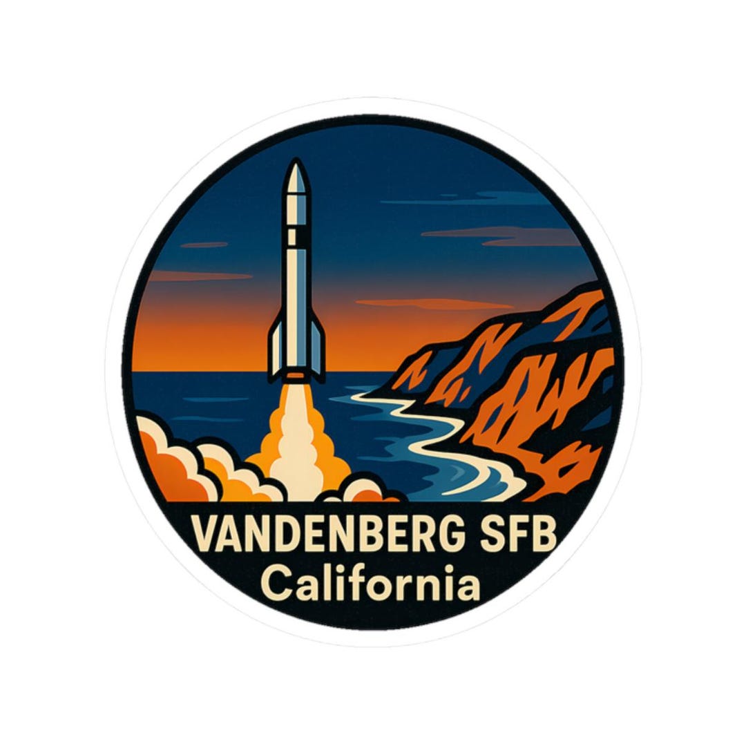 Vandenberg SFB California Sticker, Space Force Gift for Guardians ...