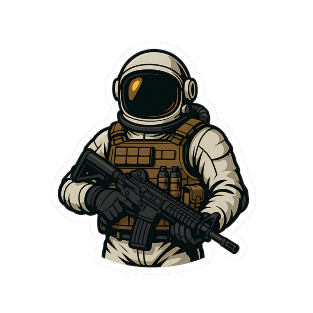 Tactical Astronaut Soldier Sticker: Sci-fi Gamer Vinyl Decal - Etsy