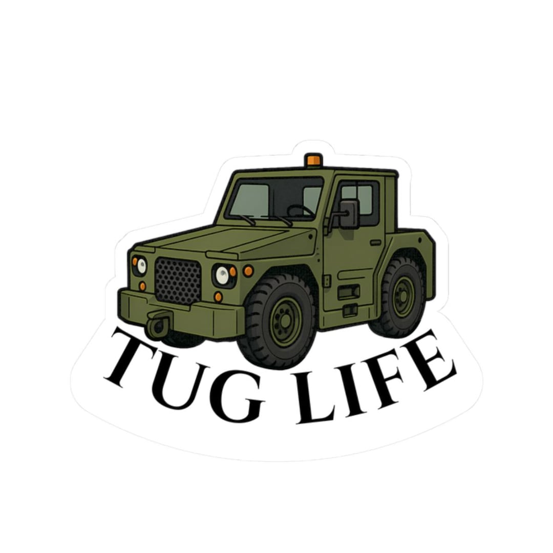 Funny Aircraft Tug Sticker for Aviation Lovers, Airport Ground Crew ...