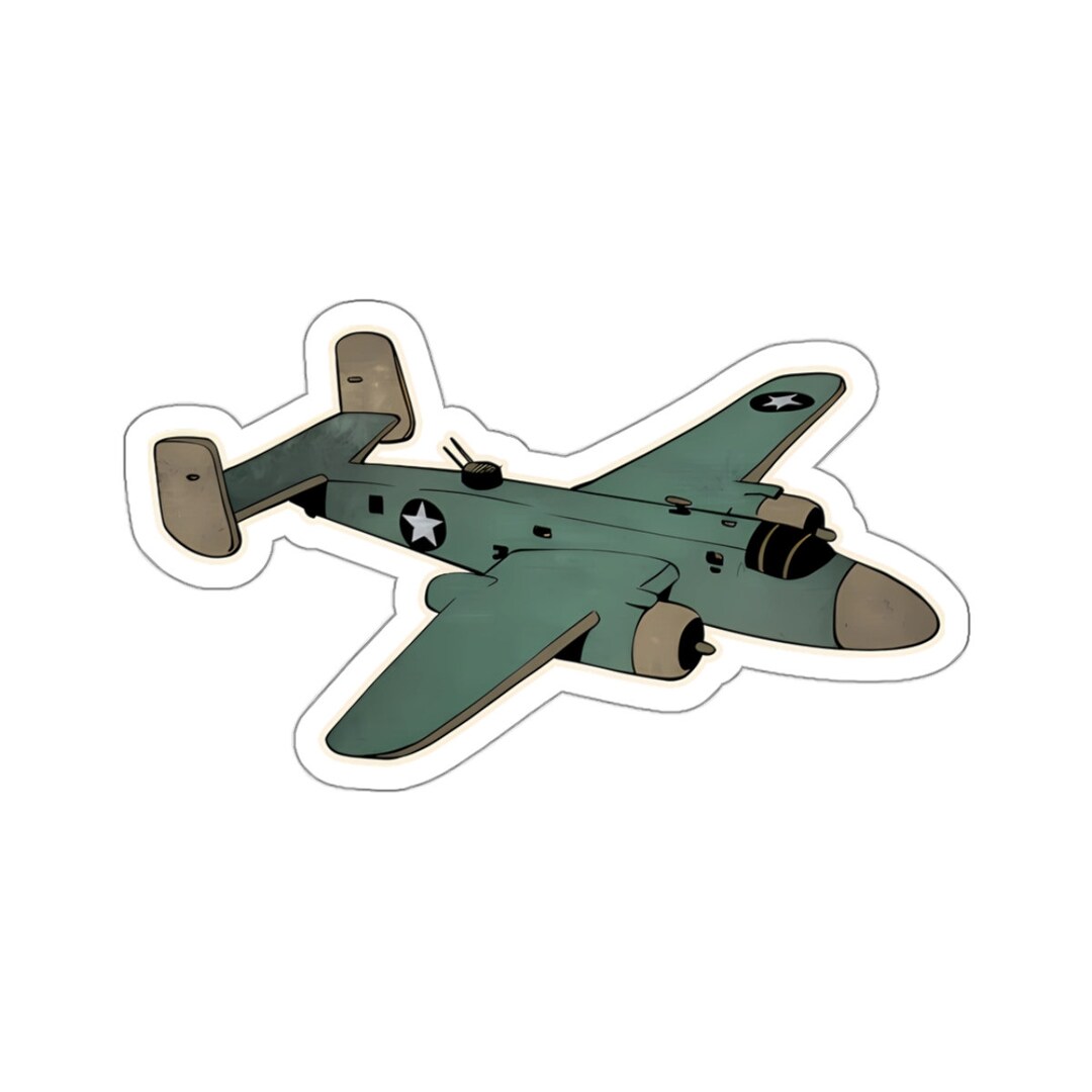B-25 Mitchell, WW2 Bomber Aircraft, Sticker for Military Aviation ...