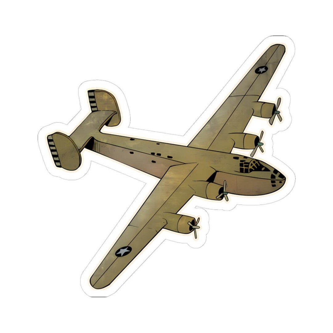 B-24 Liberator, WW2 Bomber Aircraft, Sticker for Military Aviation ...