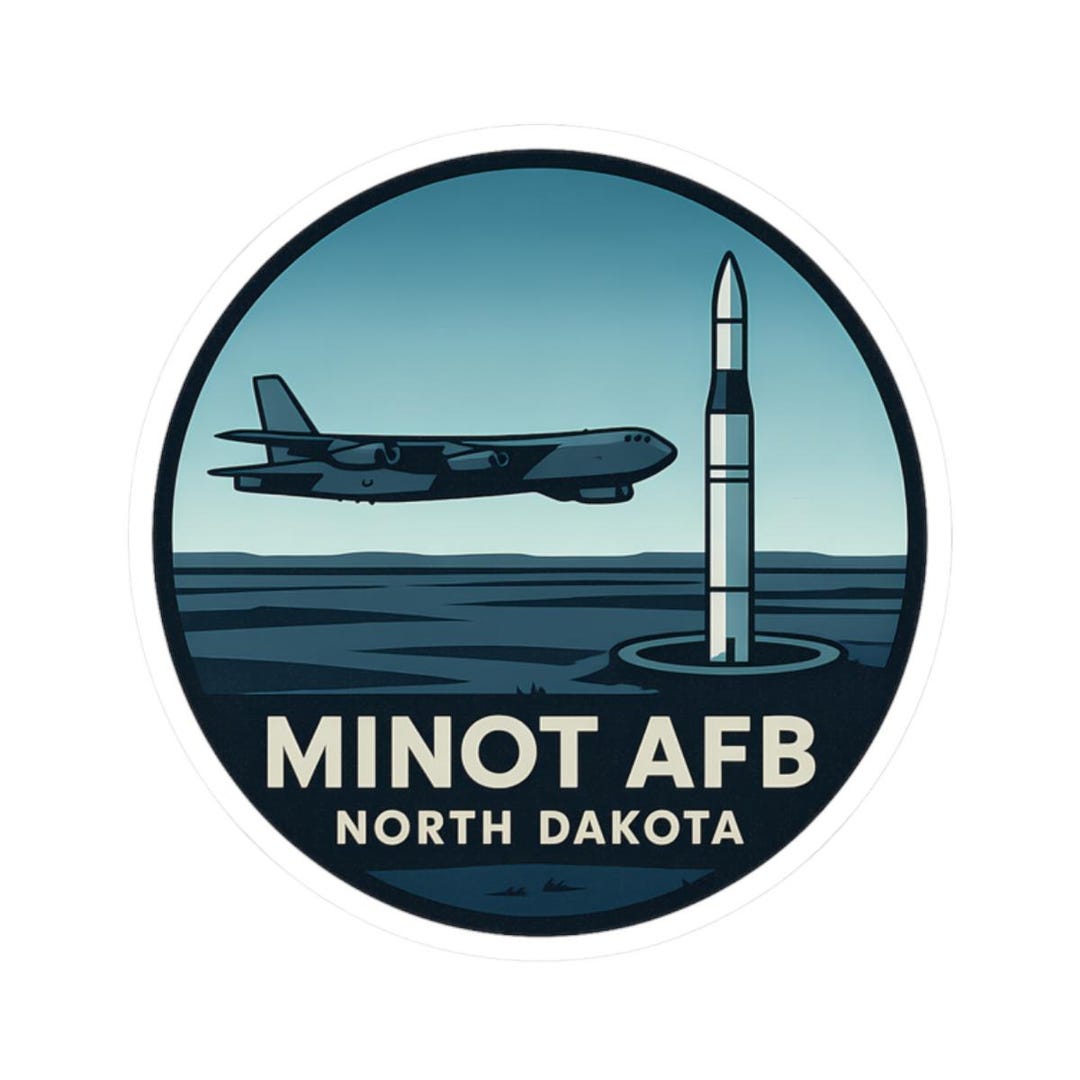 Minot AFB Sticker North Dakota - B-52 Bomber Missile Gift for Air Force ...