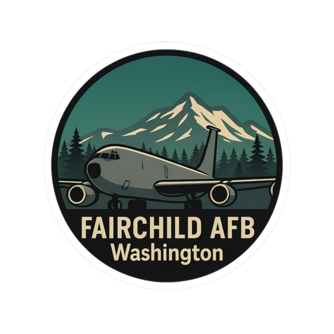 Fairchild AFB Sticker for Air Force Veterans, Spokane Locals, Military ...