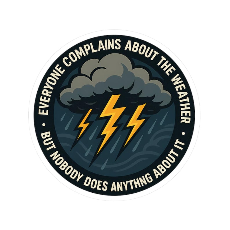 Sticker for Weather Nerds & Meteorologists - Funny Storm Cloud ...
