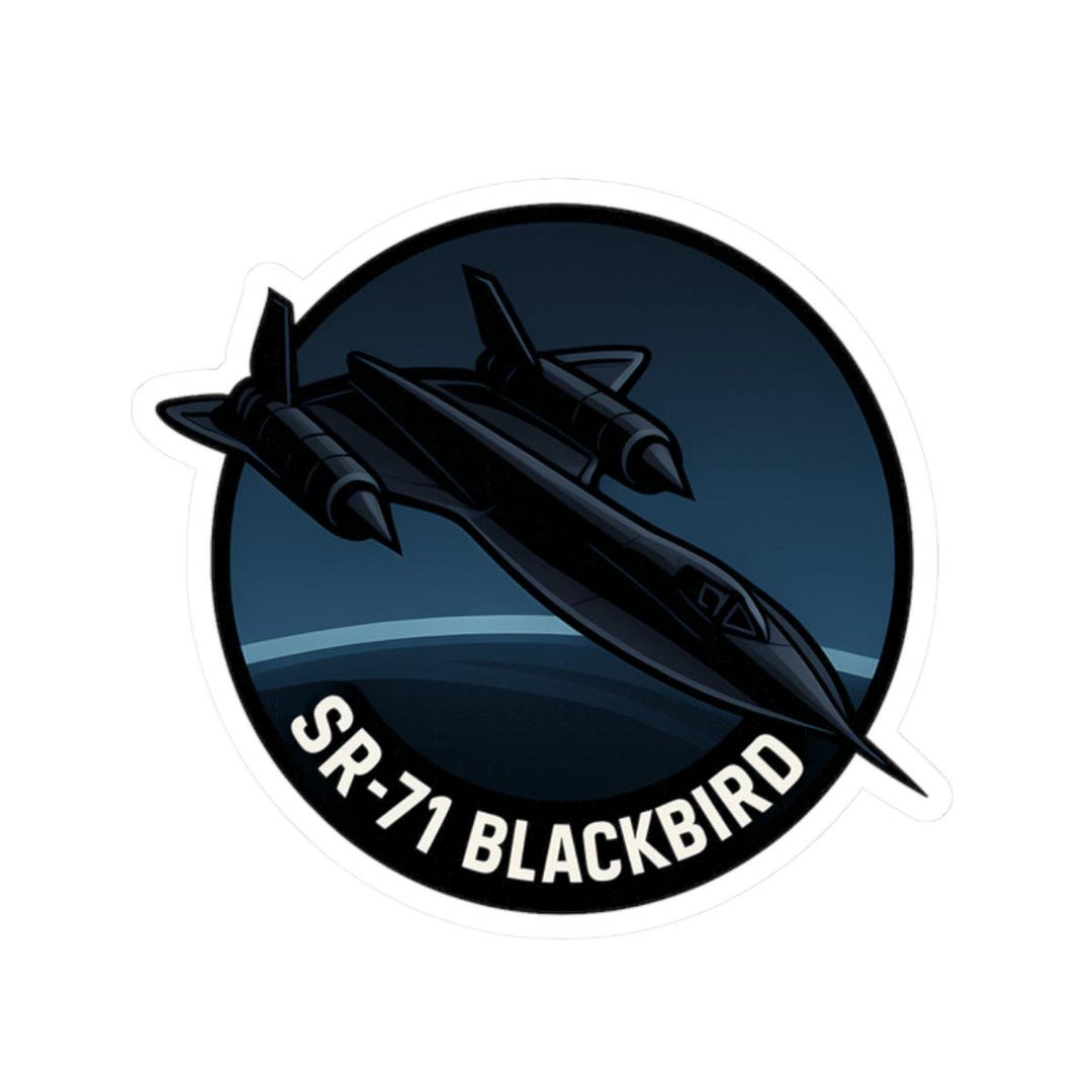 Sticker for Aviation Fans, SR-71 Blackbird Jet Decal, Spy Plane Emblem ...