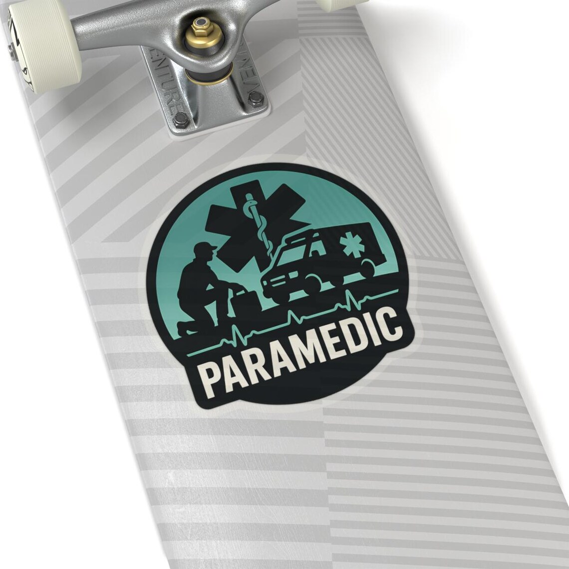 Sticker for Paramedics - Retro EMS Ambulance Silhouette, Star of Life ...