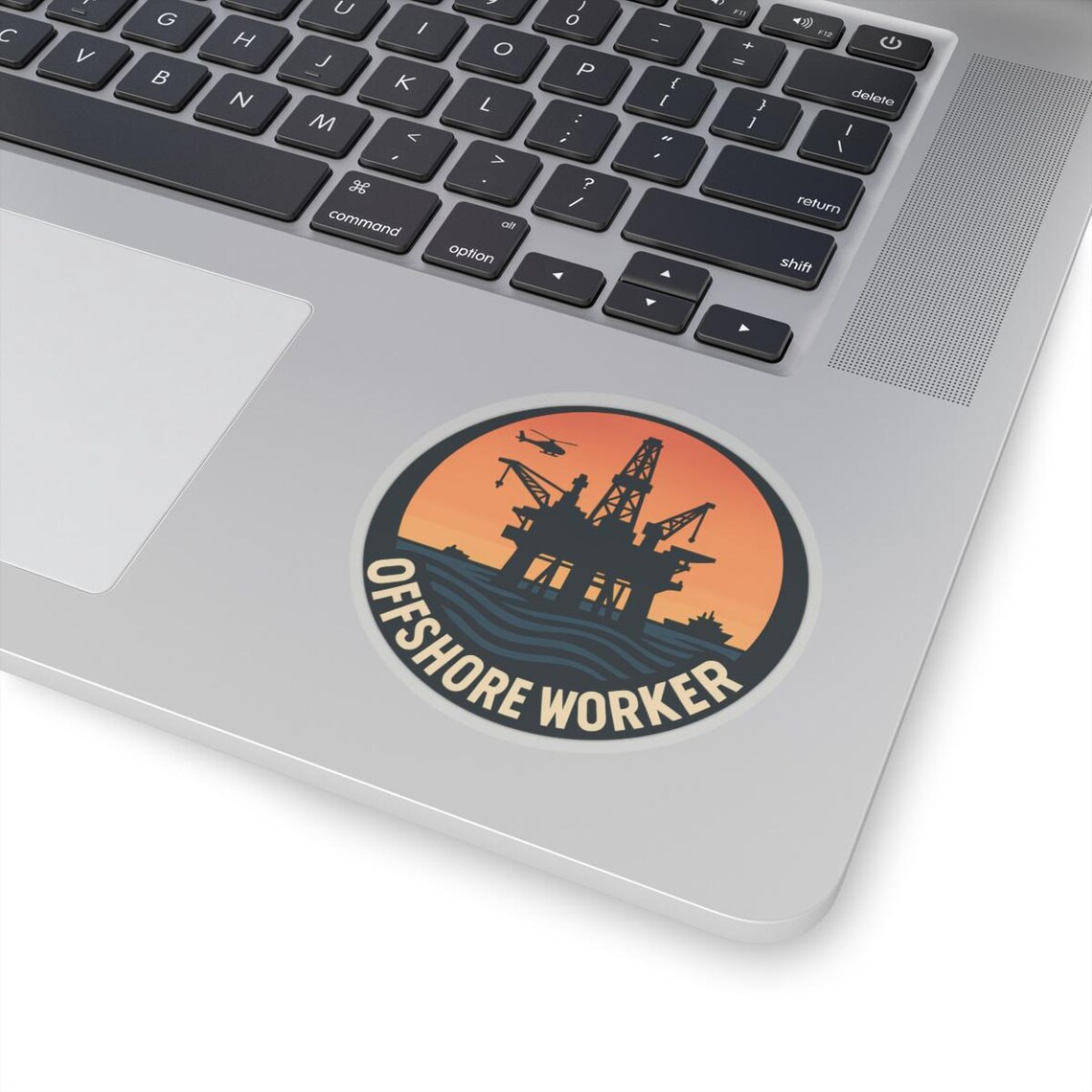 Sticker for Offshore Workers - Oil Rig Platform Sunset Decal for ...