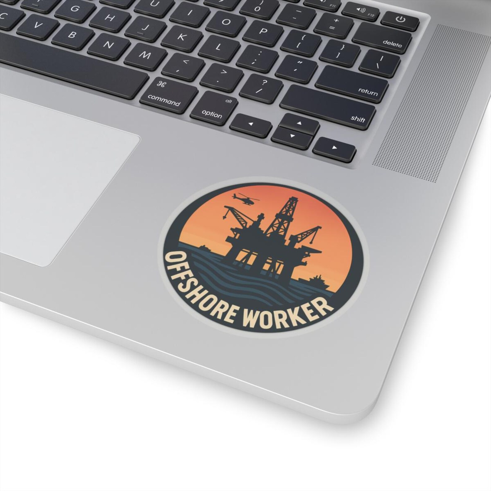 Sticker for Offshore Workers - Oil Rig Platform Sunset Decal for ...