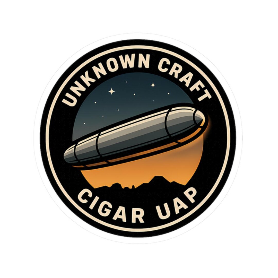 Sticker for UFO Enthusiasts, Unknown Craft Cigar UAP Decal, Retro Patch ...