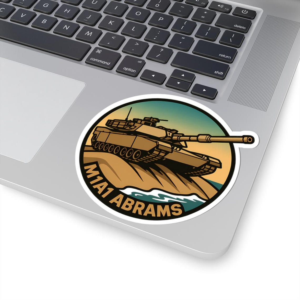 Sticker for Tank Lovers, M1A1 Abrams Patch Style Decal, Desert Sunset ...