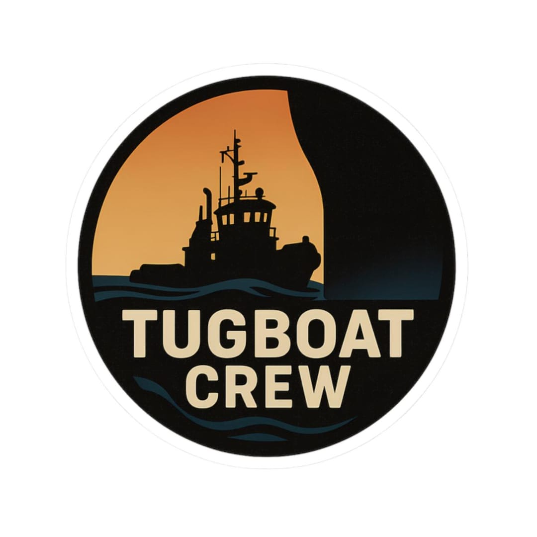 Sticker for Tugboat Crew, Maritime Workers, Harbor Deckhands, Nautical ...