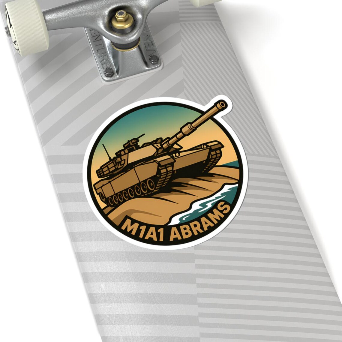 Sticker for Tank Lovers, M1A1 Abrams Patch Style Decal, Desert Sunset ...