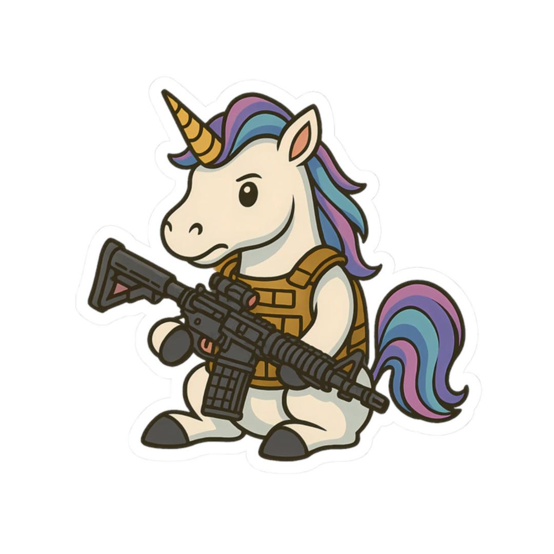 Funny Tactical Unicorn Sticker: Military Humor Vinyl Decal - Etsy