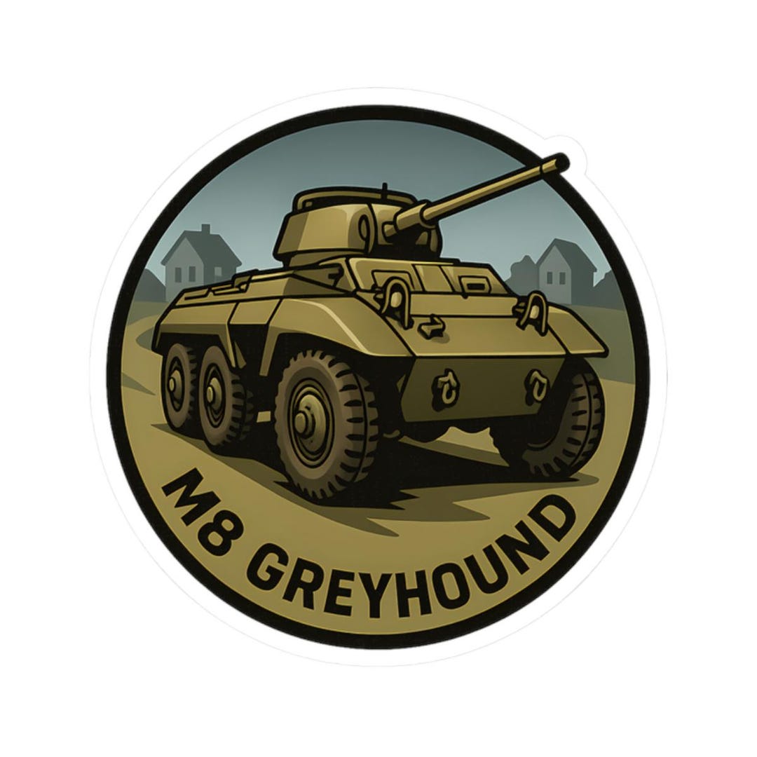 Sticker for Tankers & Recon Fans - M8 Greyhound Armored Car Decal, WW2 ...