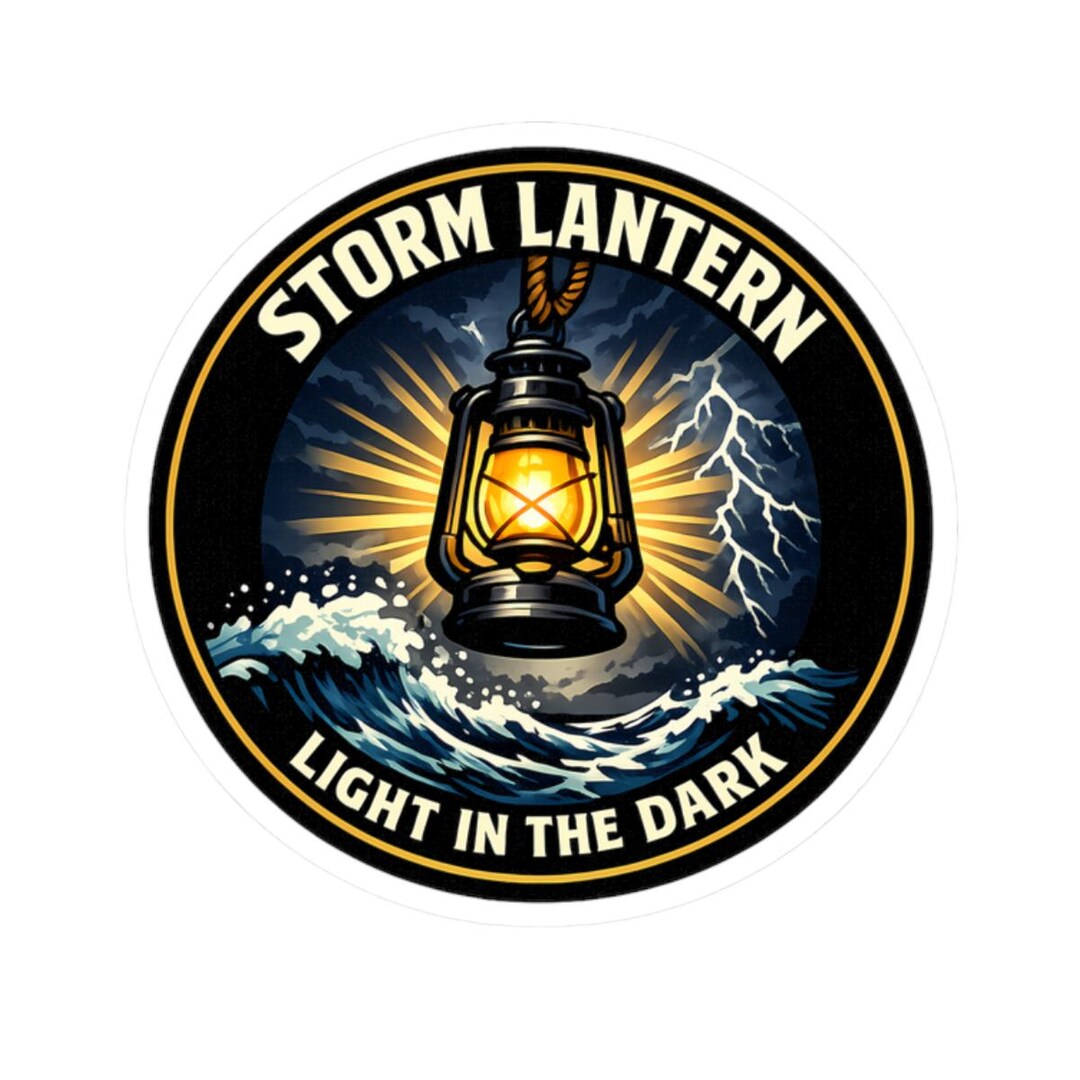 Sticker for Sailors, Storm Lantern Nautical Sticker, Light in the Dark ...