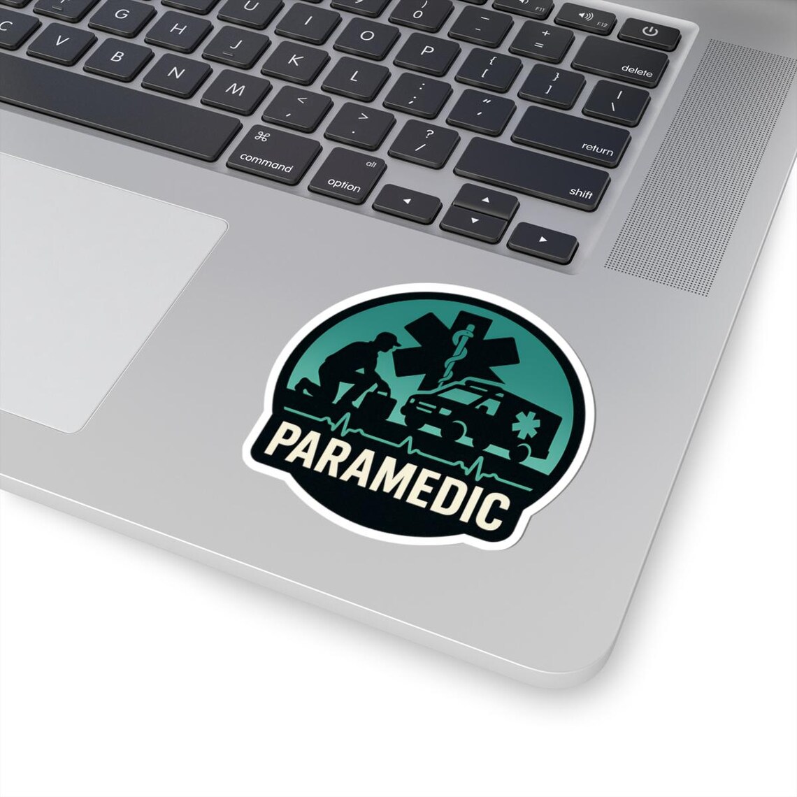 Sticker for Paramedics - Retro EMS Ambulance Silhouette, Star of Life ...