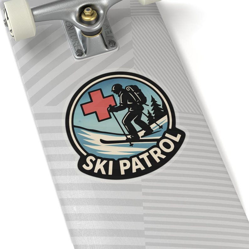 Sticker for Ski Patrol, Mountain Rescue, Snow Safety Crew - Retro Ski ...
