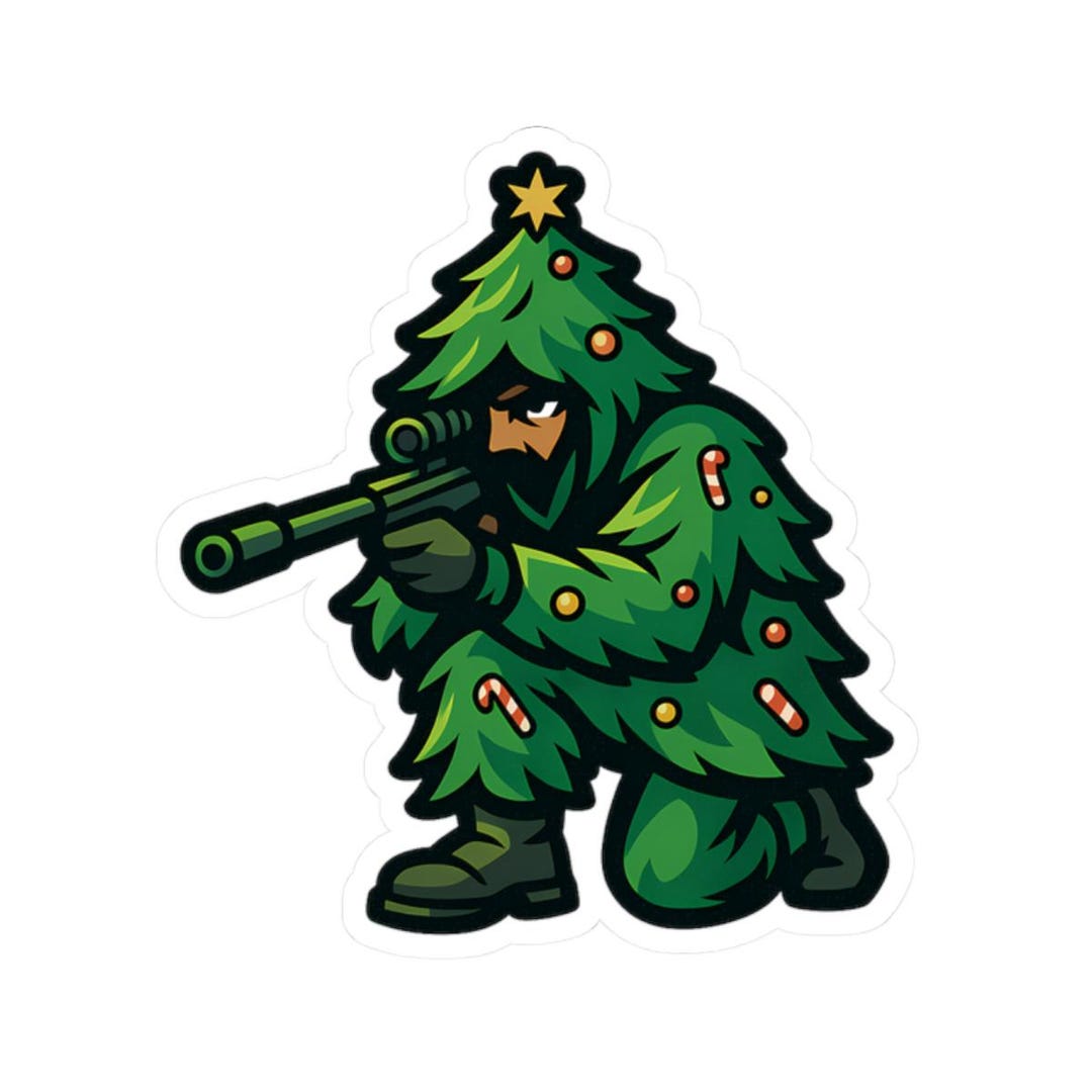 Sticker for Military Veterans - Tactical Christmas Tree Sniper in ...