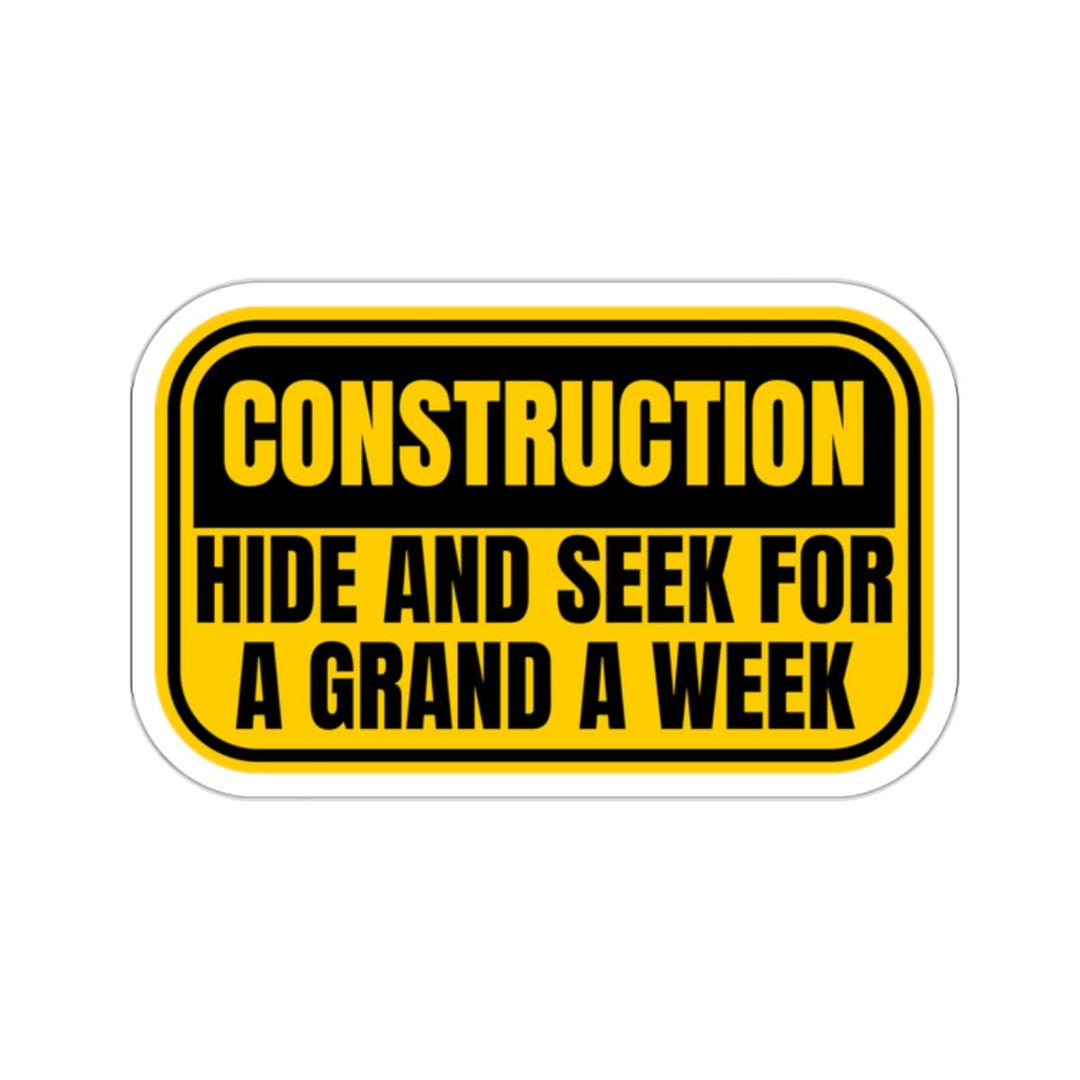 Funny Hard Hat Sticker for Blue Collar Workers, Construction Workers ...