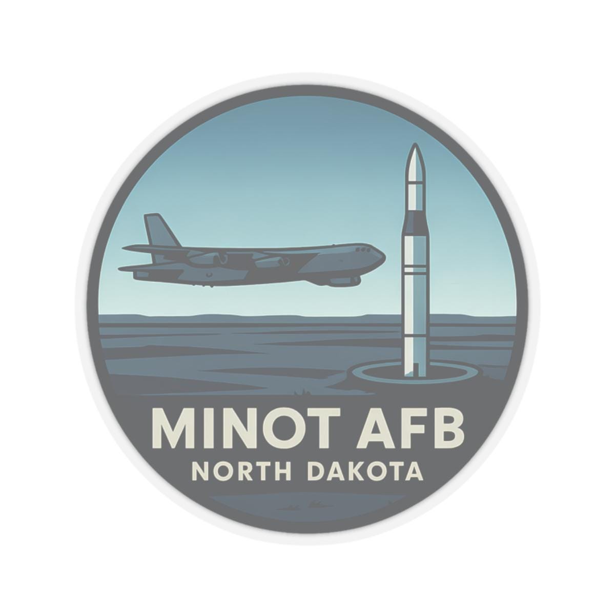 Minot AFB Sticker North Dakota - B-52 Bomber Missile Gift for Air Force ...
