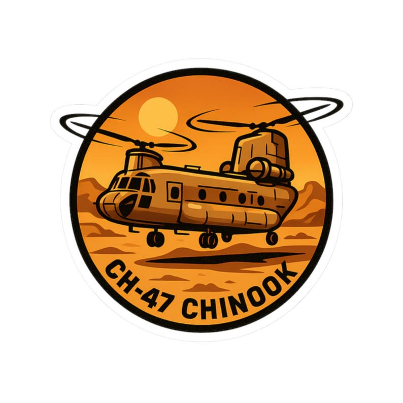Sticker for Aviation Fans, CH-47 Chinook Helicopter Decal, Tandem-rotor ...