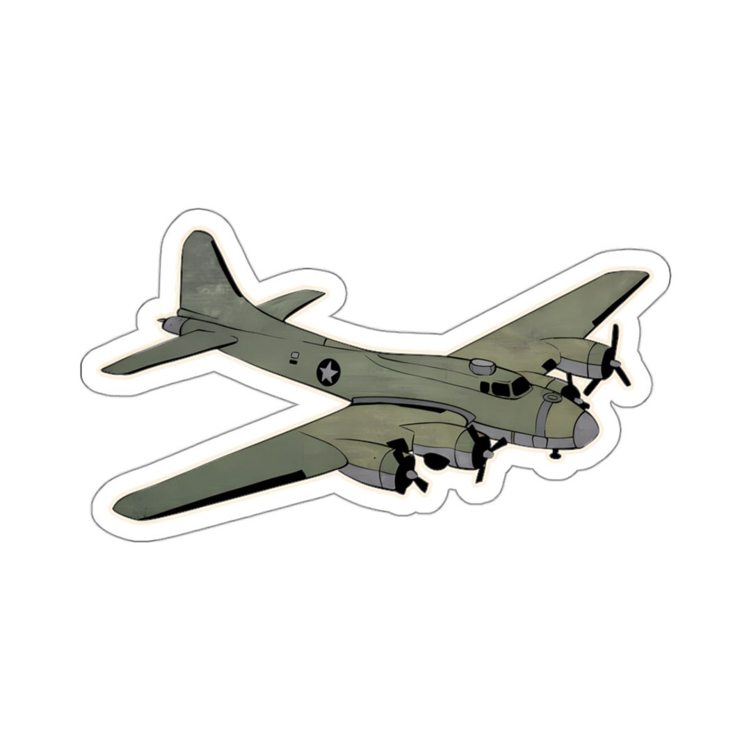 B-17 Flying Fortress, Bomber Aircraft, Sticker for Air Force Airmen ...
